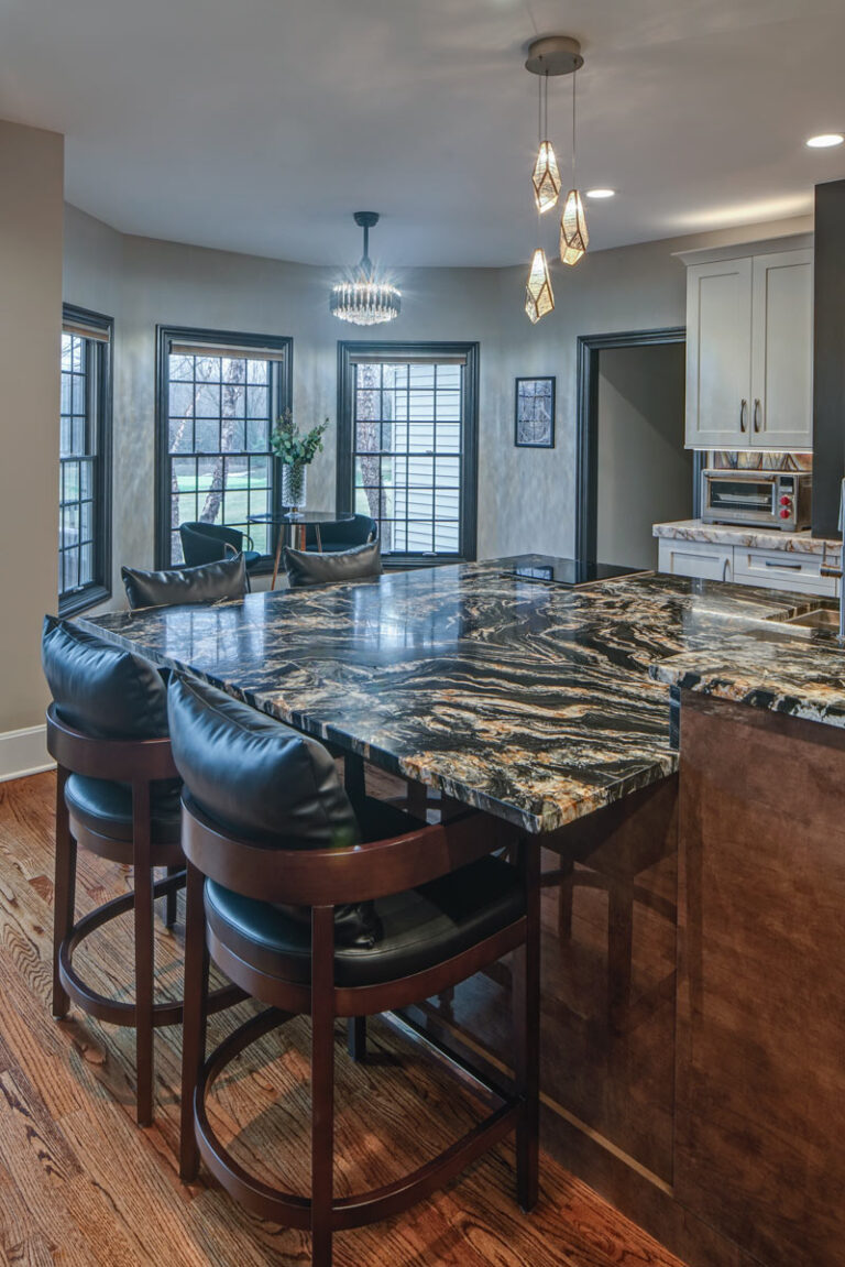 Elegant High-Contrast Kitchen - Richmond, IL - Drury Design