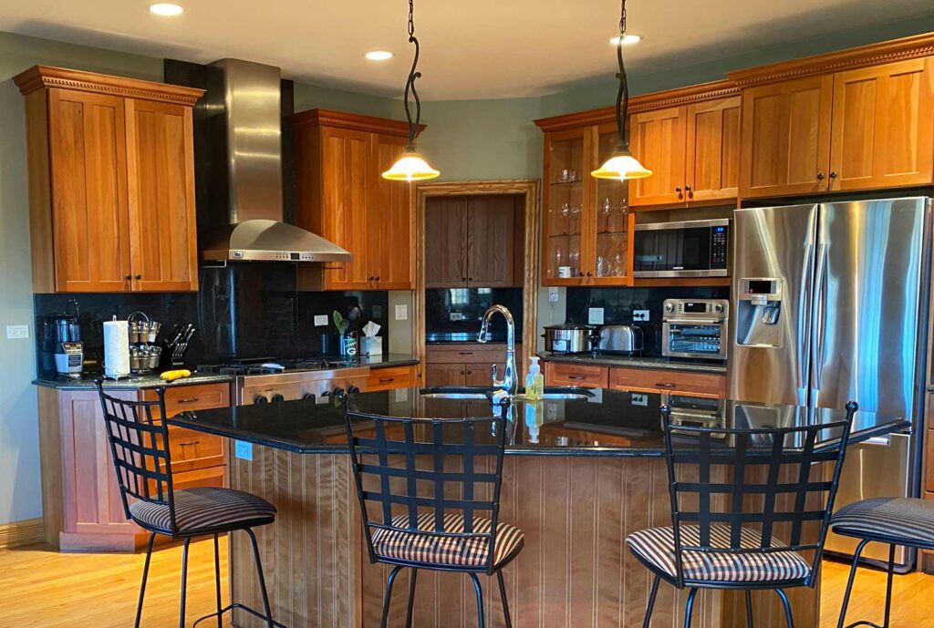 Elegant High-Contrast Kitchen - Richmond, IL - Drury Design