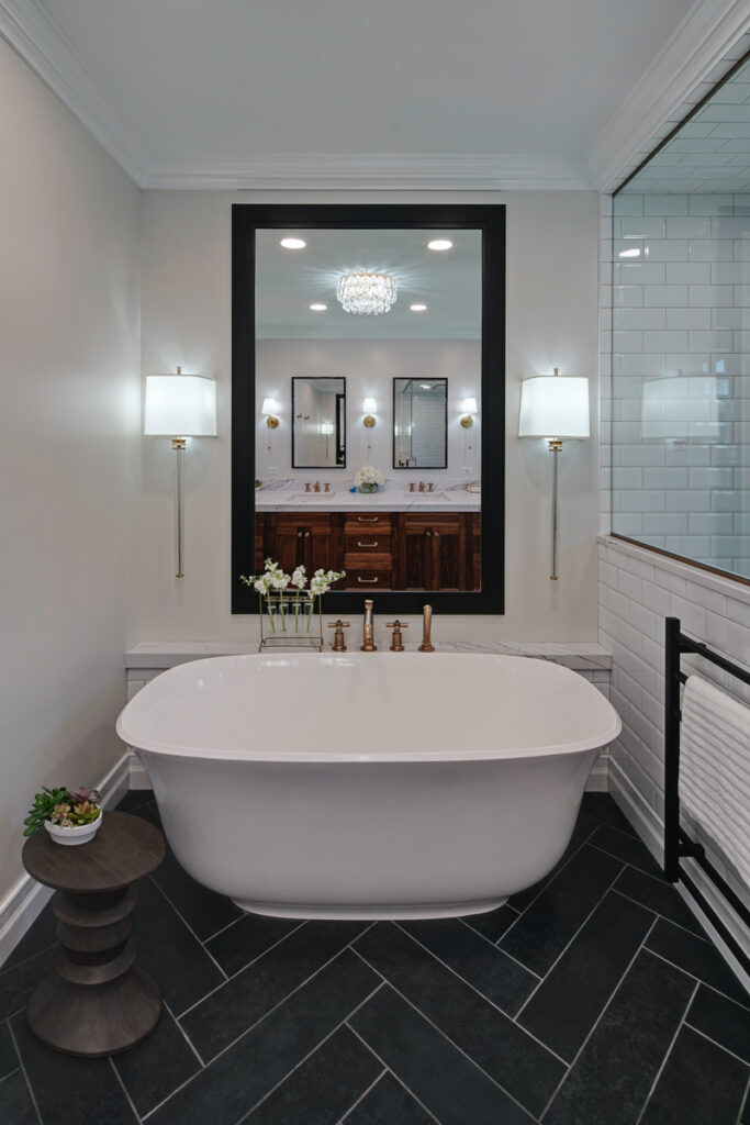 Classic Spa Primary Bathroom - Wheaton, IL - Drury Design