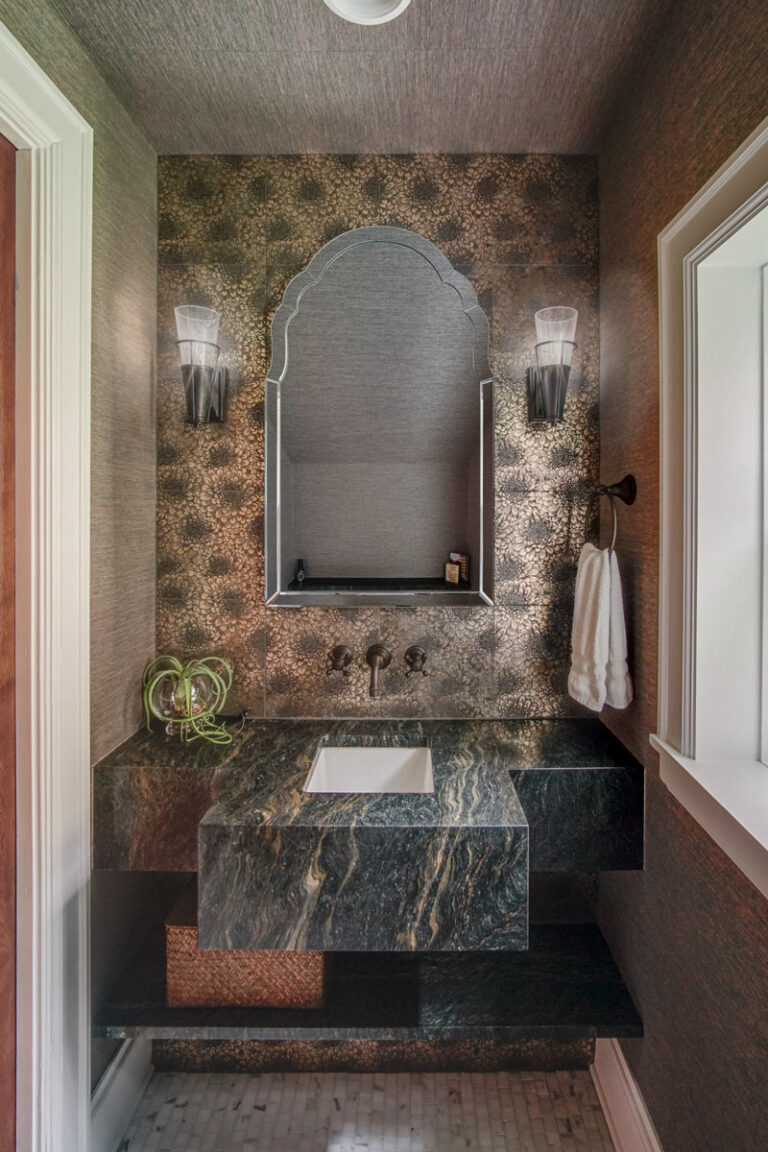 Hidden Gem Powder Room - Chicago's Hyde Park - Drury Design
