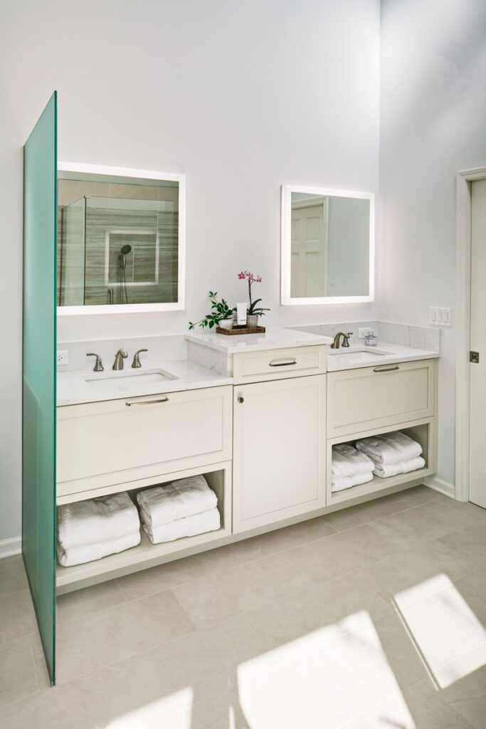 Bright and Airy Primary Bath - Naperville, IL - Drury Design