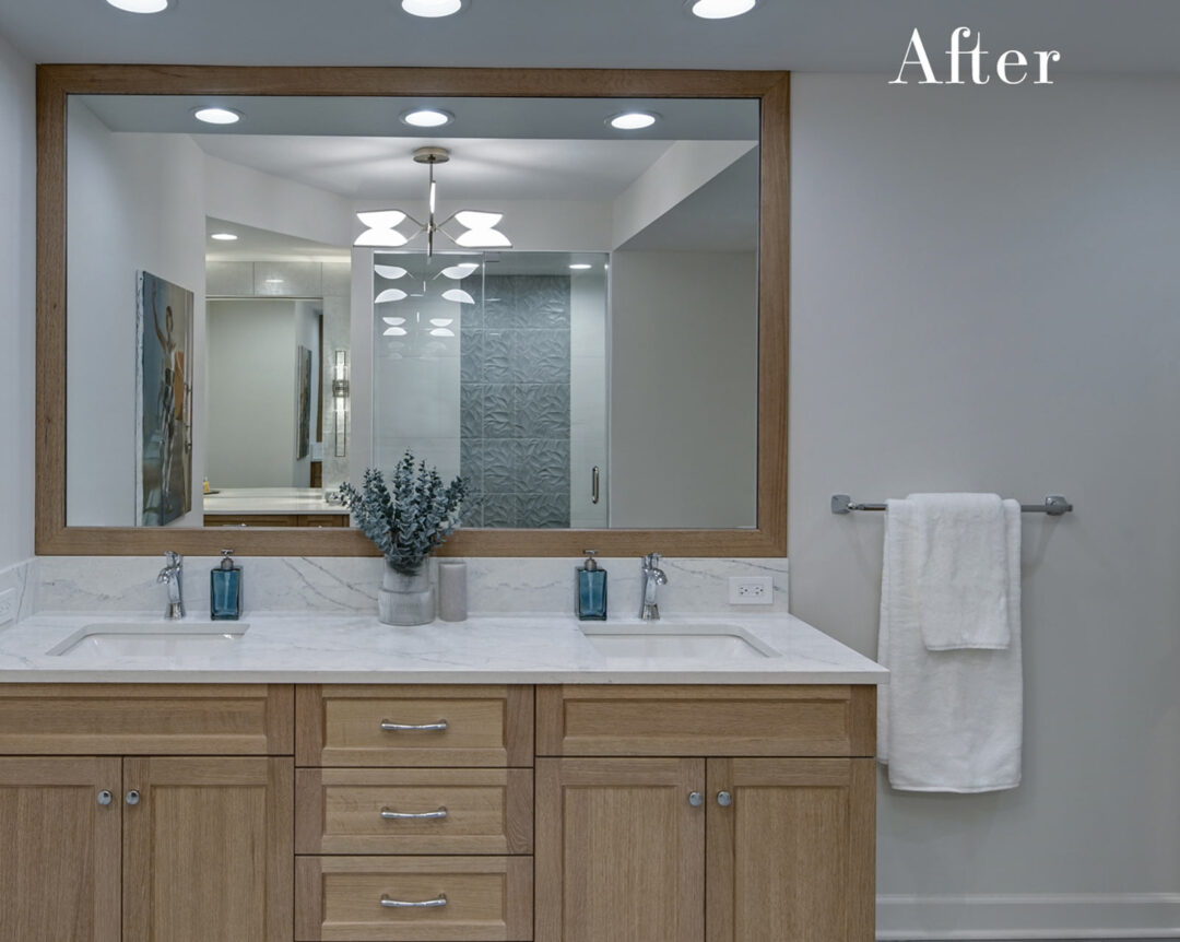 Chic High-Rise Bathroom Makeover - Chicago, IL - Drury Design