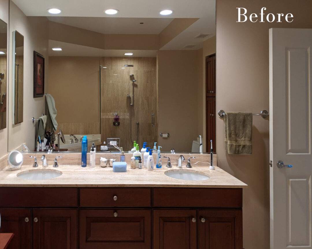 Chic High-Rise Bathroom Makeover - Chicago, IL - Drury Design