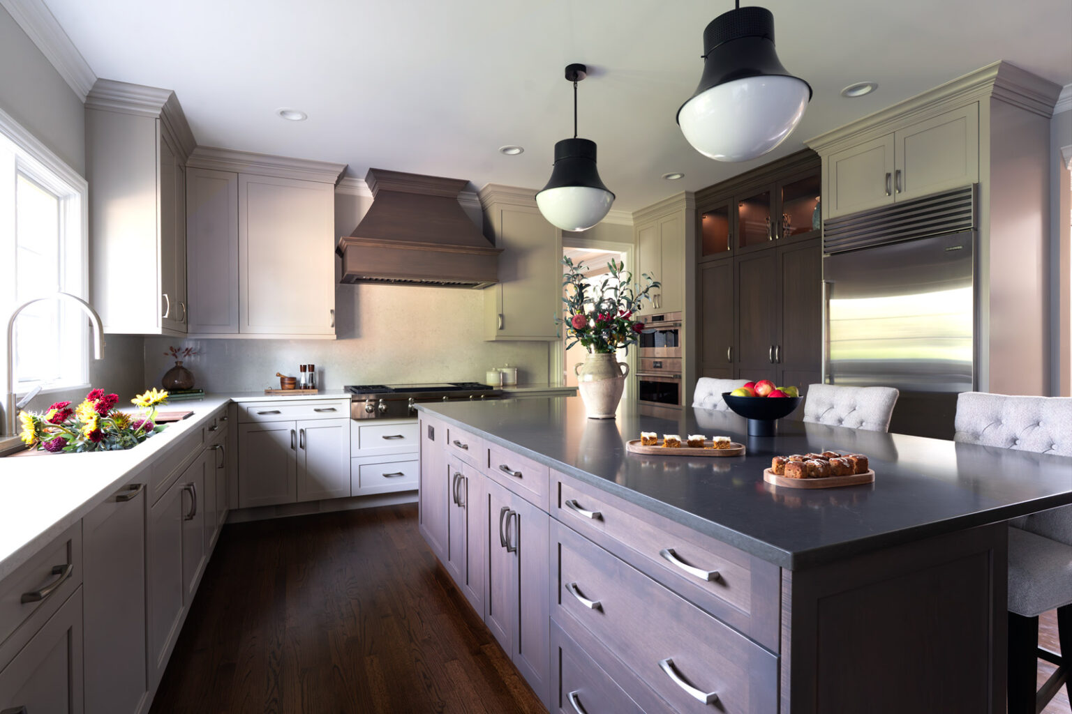 Transitional Kitchen with Wet Bar and Powder Room Refresh - Prospect ...
